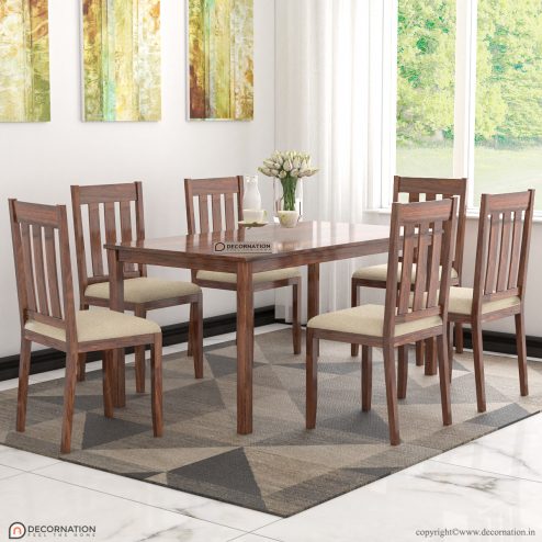 Diest Wooden 4 seater Dining Table Set - Decornation