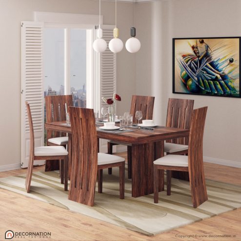 Oriana Solid Wood Dining Table Set - Decornation